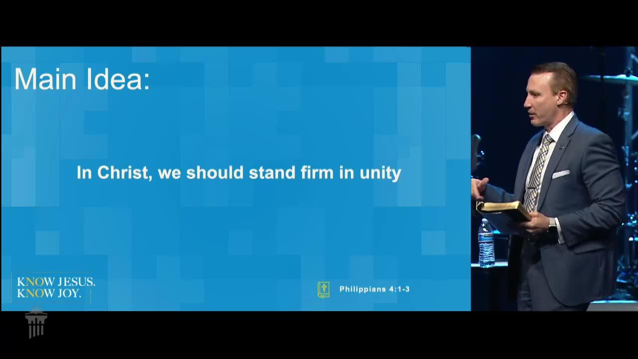 Stand Firm in Unity - Philippians 4:1-3 | Cedarville University